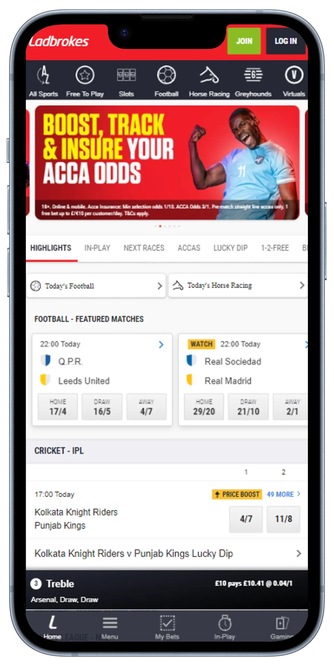 Ladbrokes App, Betting Application on Android and iOS Devices